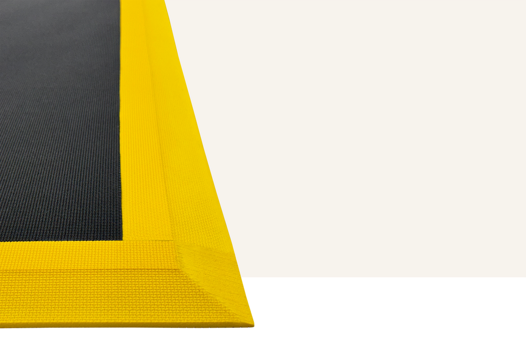 100-1 Series Anti-Fatigue Mat, 2' Wide, Yellow Border | AcroMat