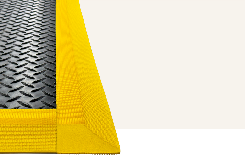 NitriTuf Diamond Series, Yellow Border, 3’ Wide | AcroMat